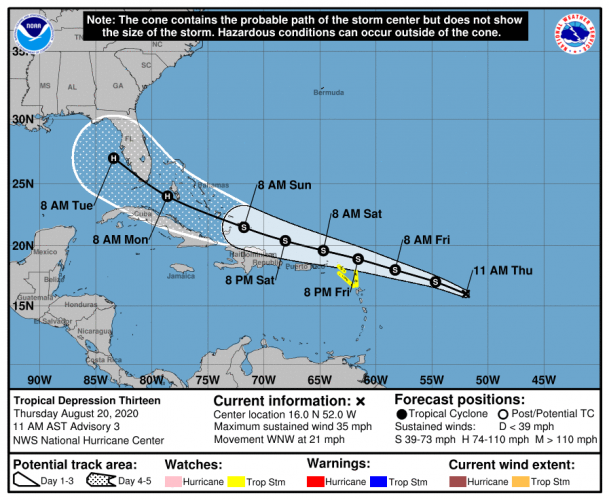Two new depressions form in the Atlantic basin - Force Thirteen