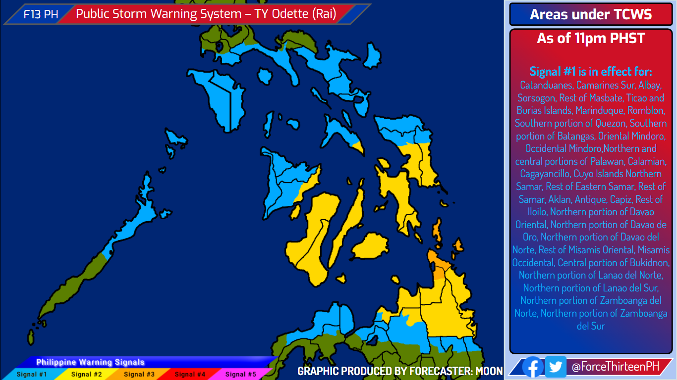 Typhoon Rai (Odette) Approaches the Philippines - Force Thirteen